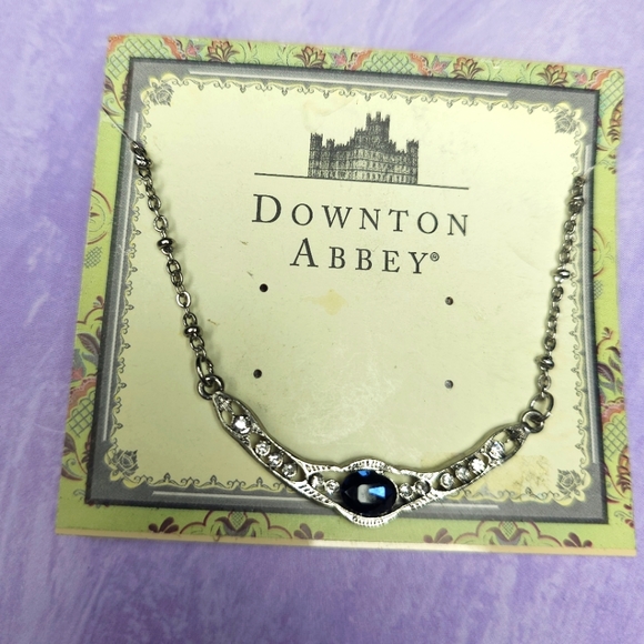 Downton Abbey | Jewelry | 5 For 2 Downton Abbey Silver Tone Blue Jewel Necklace | Poshmark